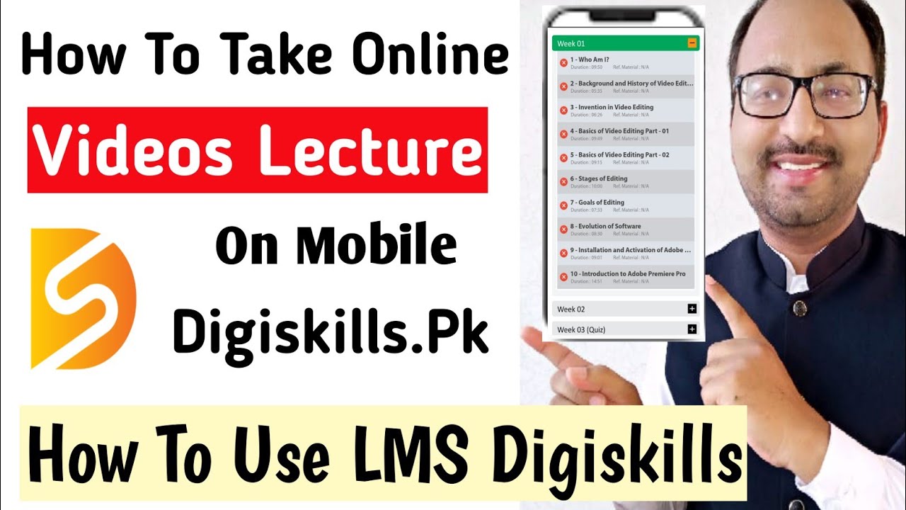 How To Take Online Videos Lecture Of Digiskills Course - How To Use LMS ...