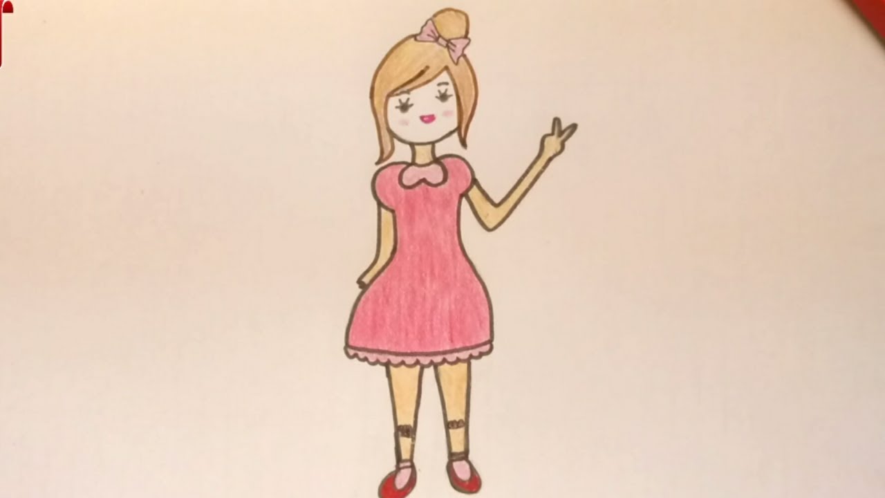 How to draw a doll / step by step - YouTube