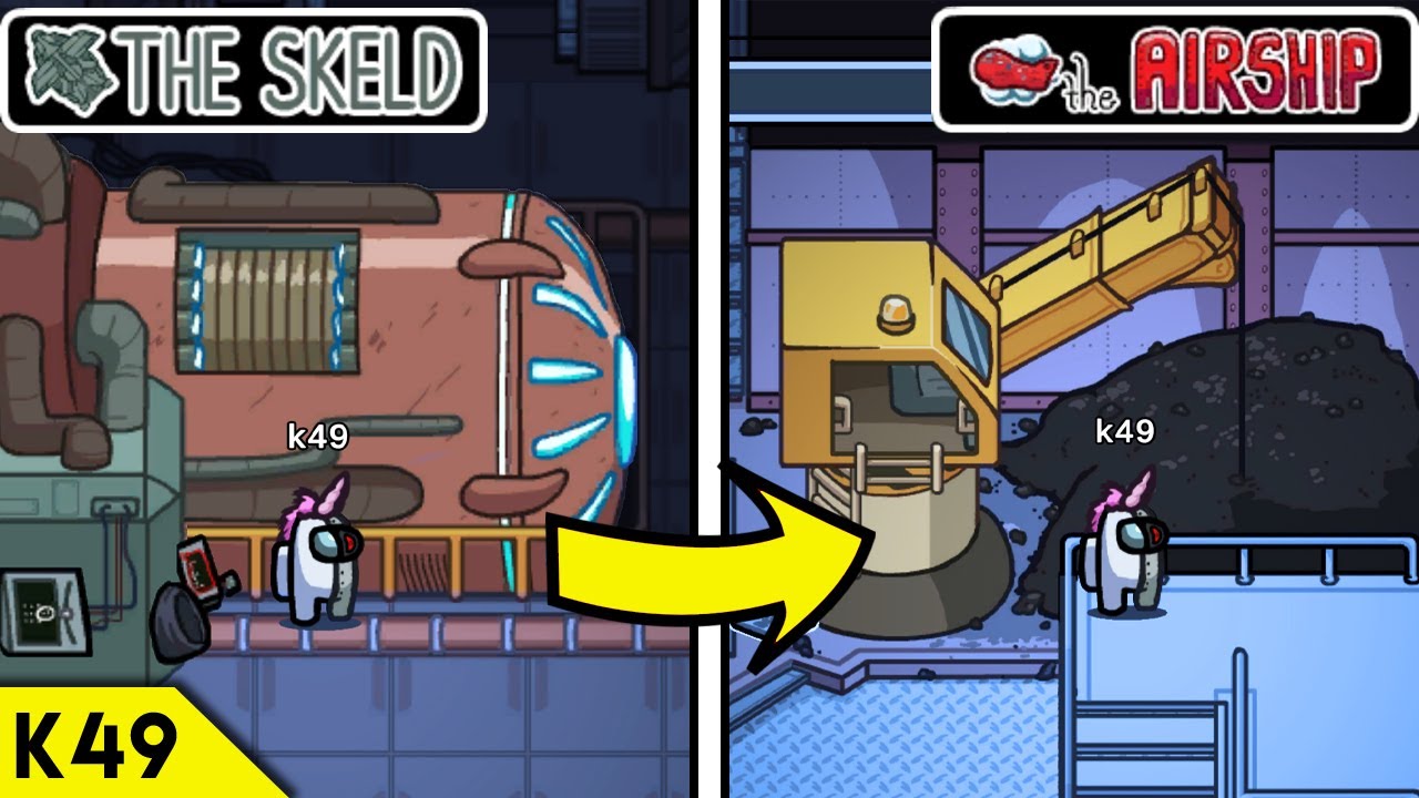 Among Us - Evolution of ALL Rooms (Skeld - Mira HQ - Polus - Airship ...