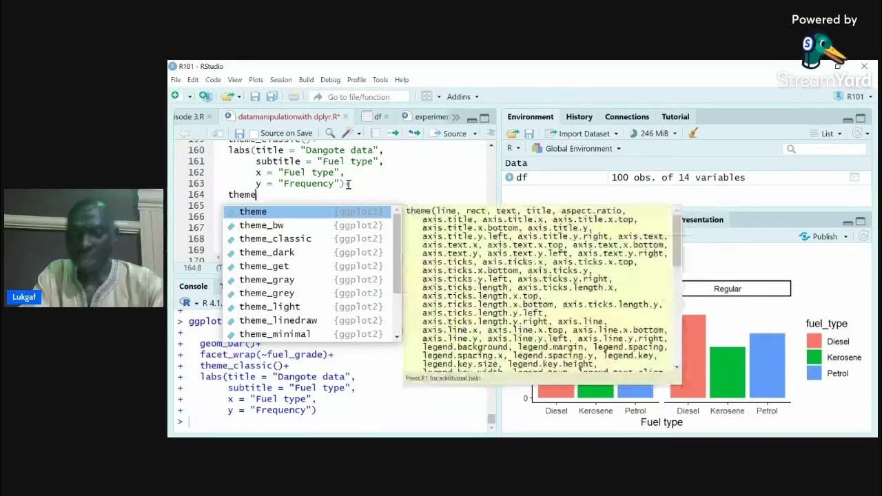 Episode 7 - ggplot2 (grammar of graphics) continuation - YouTube
