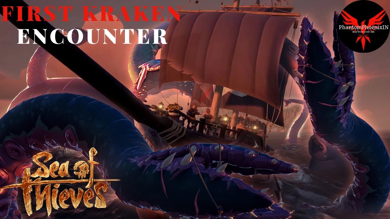 First Kraken Encounter in Sea Of Thieves - YouTube