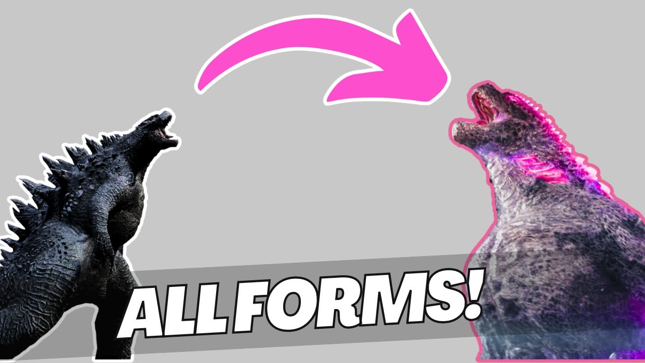 Monsterverse Godzilla Evolution All Canon Forms 1-4 - YouTube