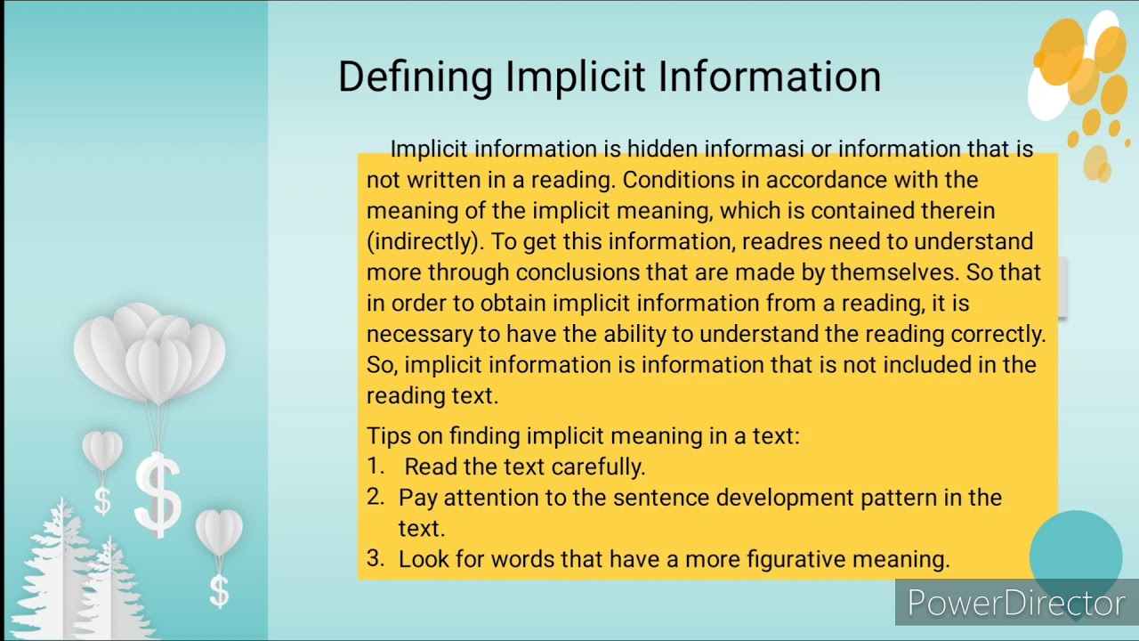Explicit Information and Implicit Information - YouTube