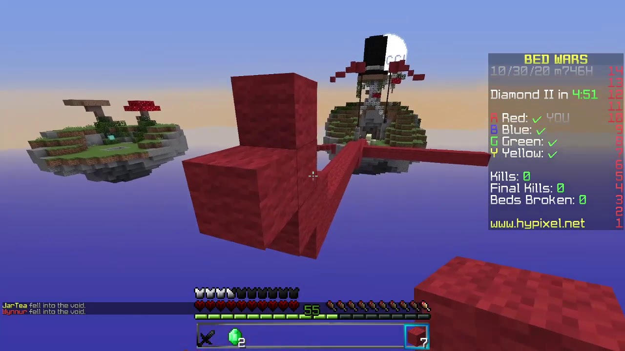 Minecraft Bedwars #1 (Keyboard Sounds) - YouTube