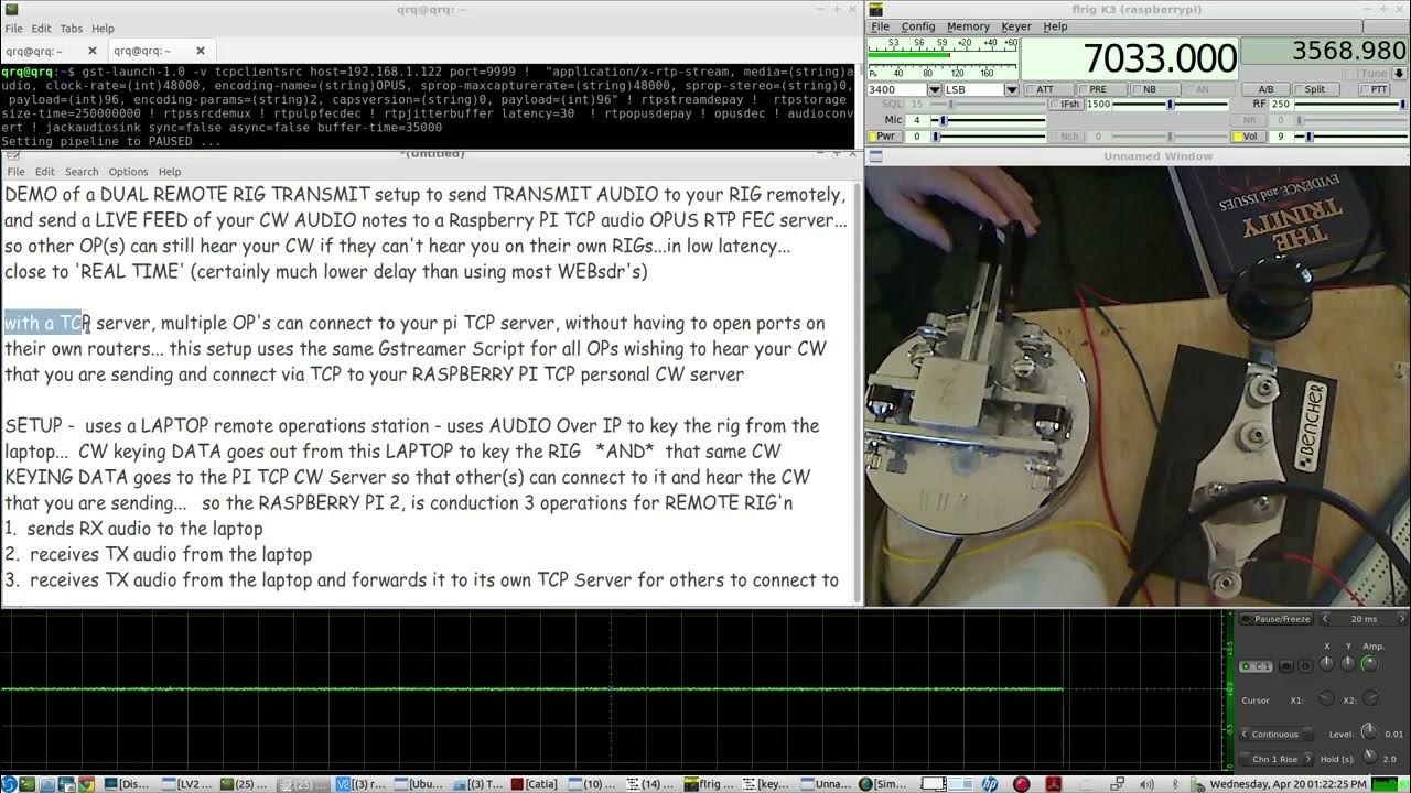 Remote Rig CW Transmit Operations using a Raspberry pi - KEY your RIG and provide a TCP audio ...