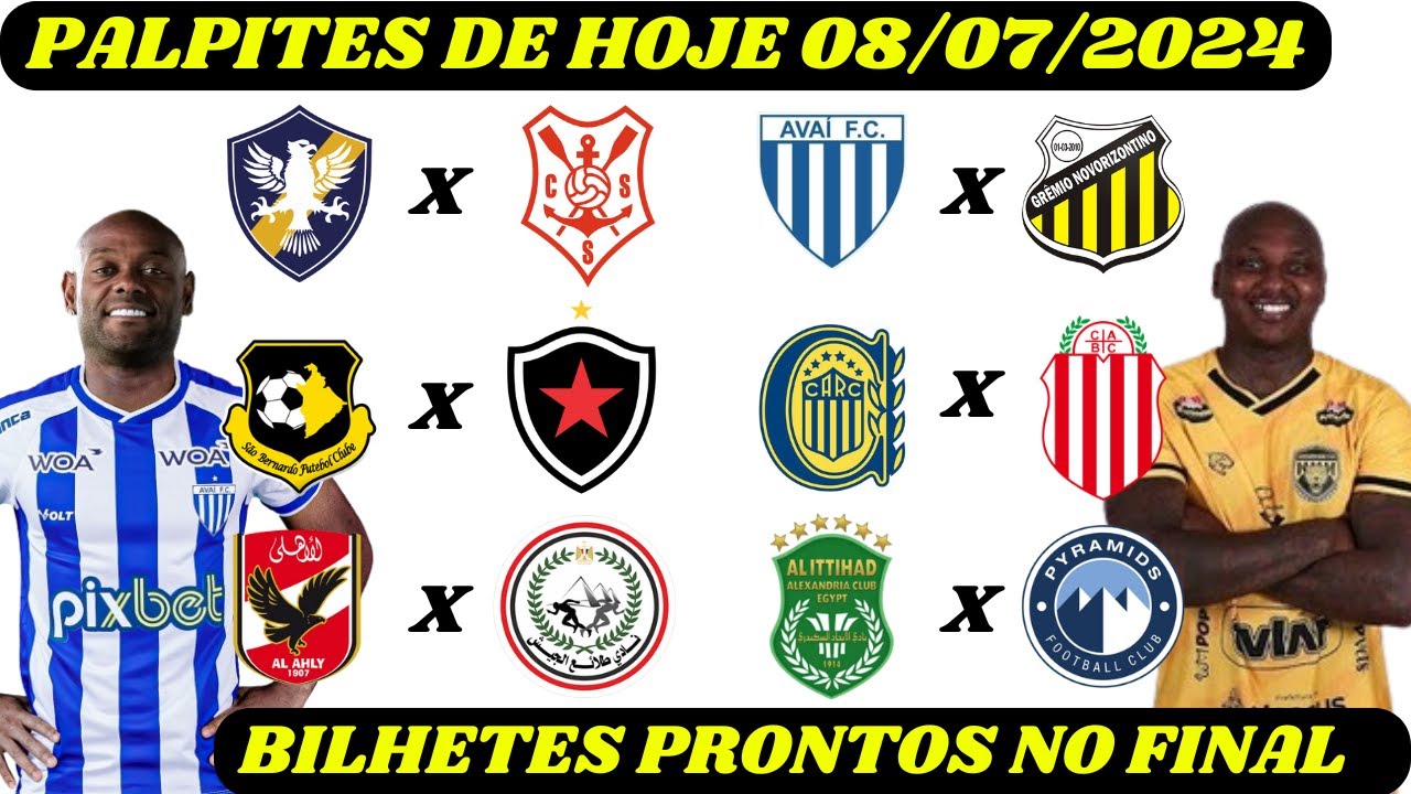 PALPITES DE FUTEBOL PARA HOJE DIA 08 07 2024 - YouTube