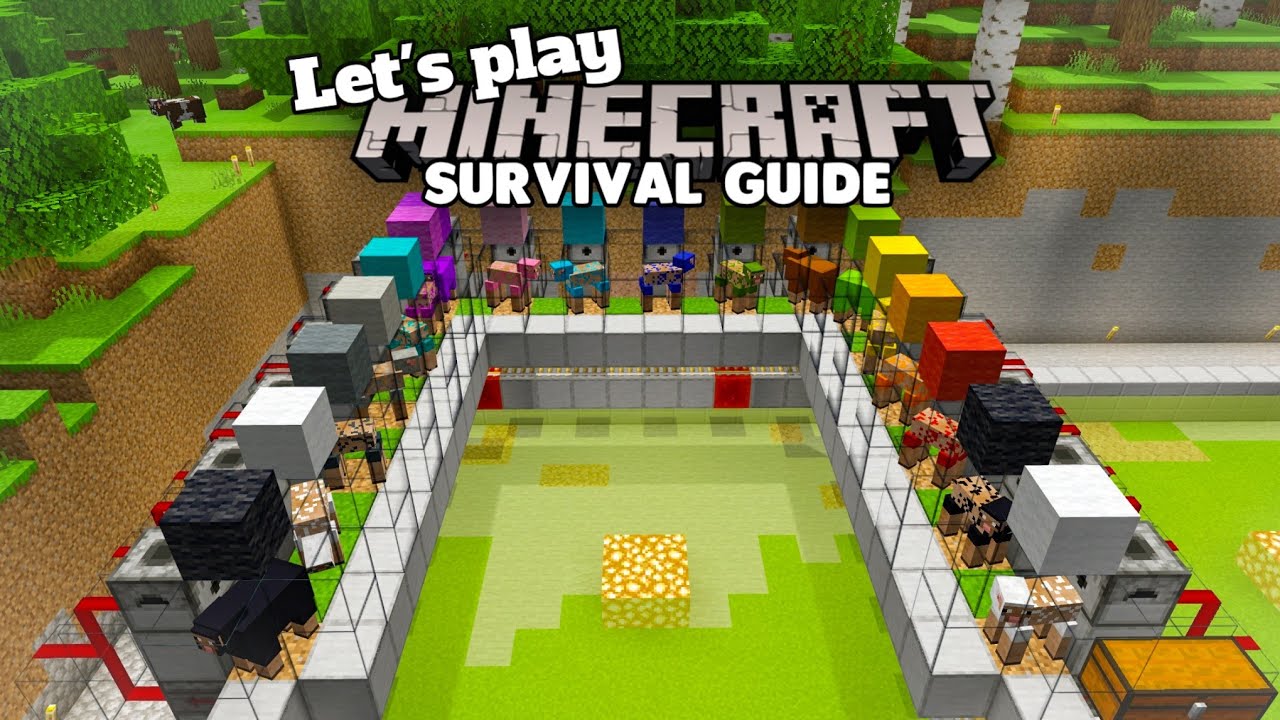 How To Make Wool Farm in Minecraft Bedrock | Let's Play Survival Guide ...
