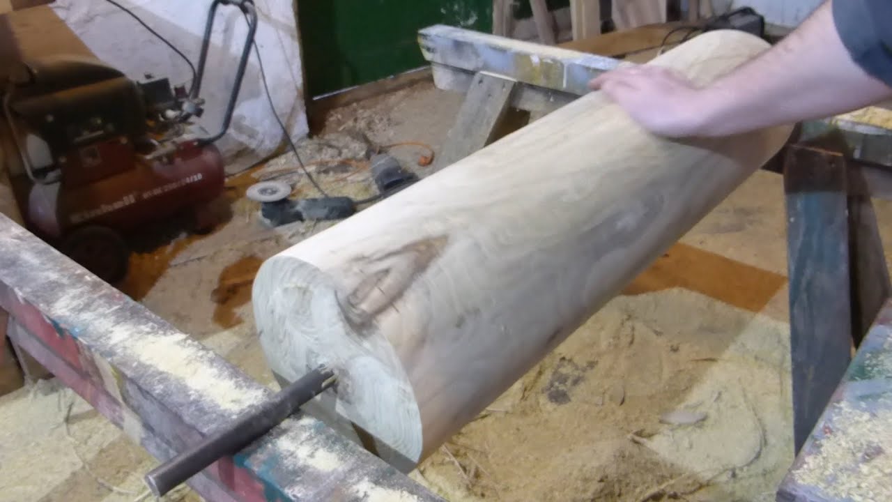 Huge hardwood cylinder without a lathe (well house cylinder ...