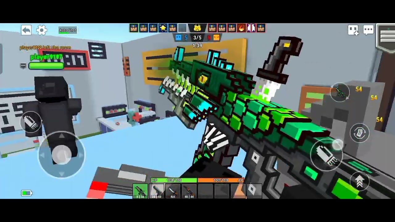 cops N robbers pixel craft gun game play - YouTube