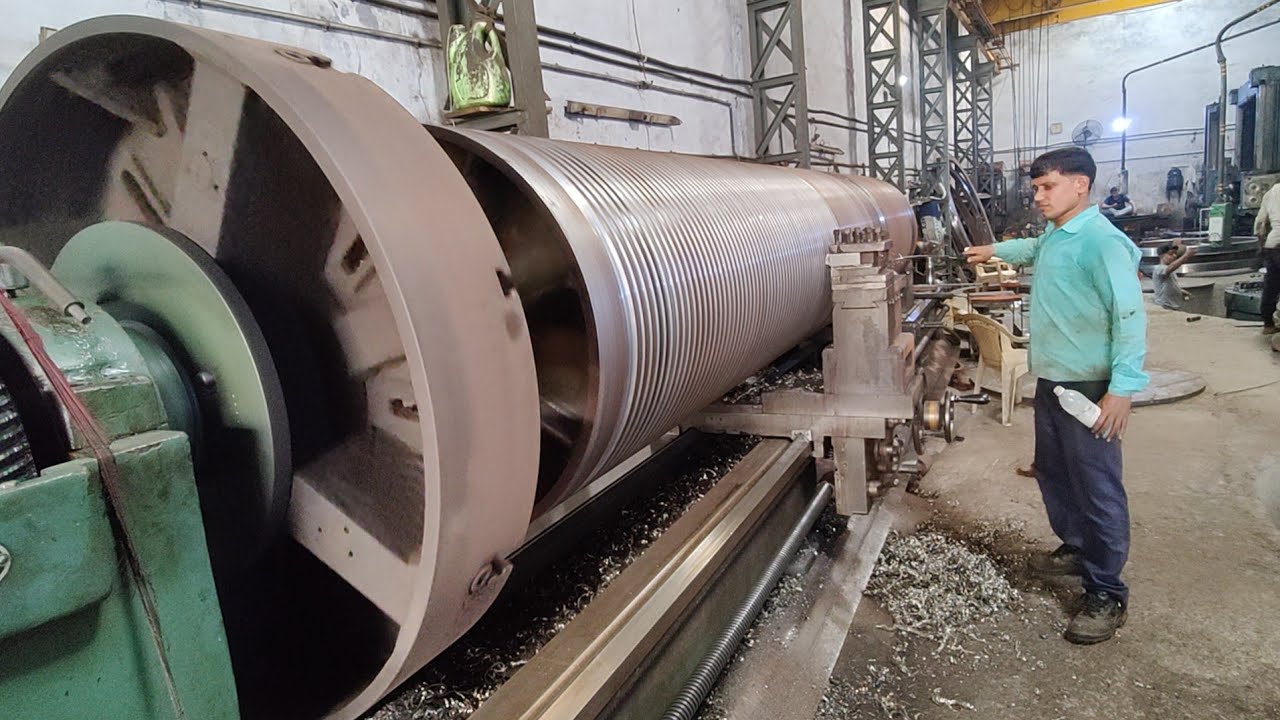 part-2 || heavy duty lathe machine || crean roop rool maching || 50 ...