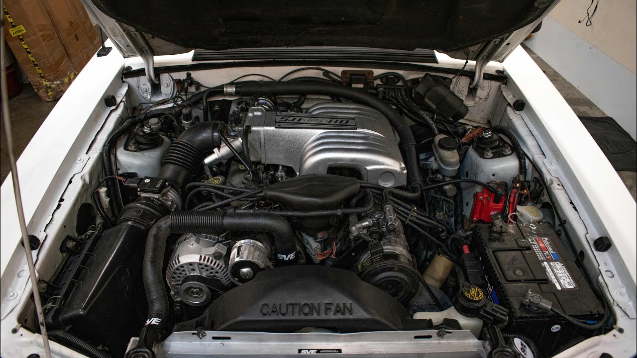 Cold Start: ‘93 Mustang Vibrant White Notchback 5-Speed on BaT - YouTube