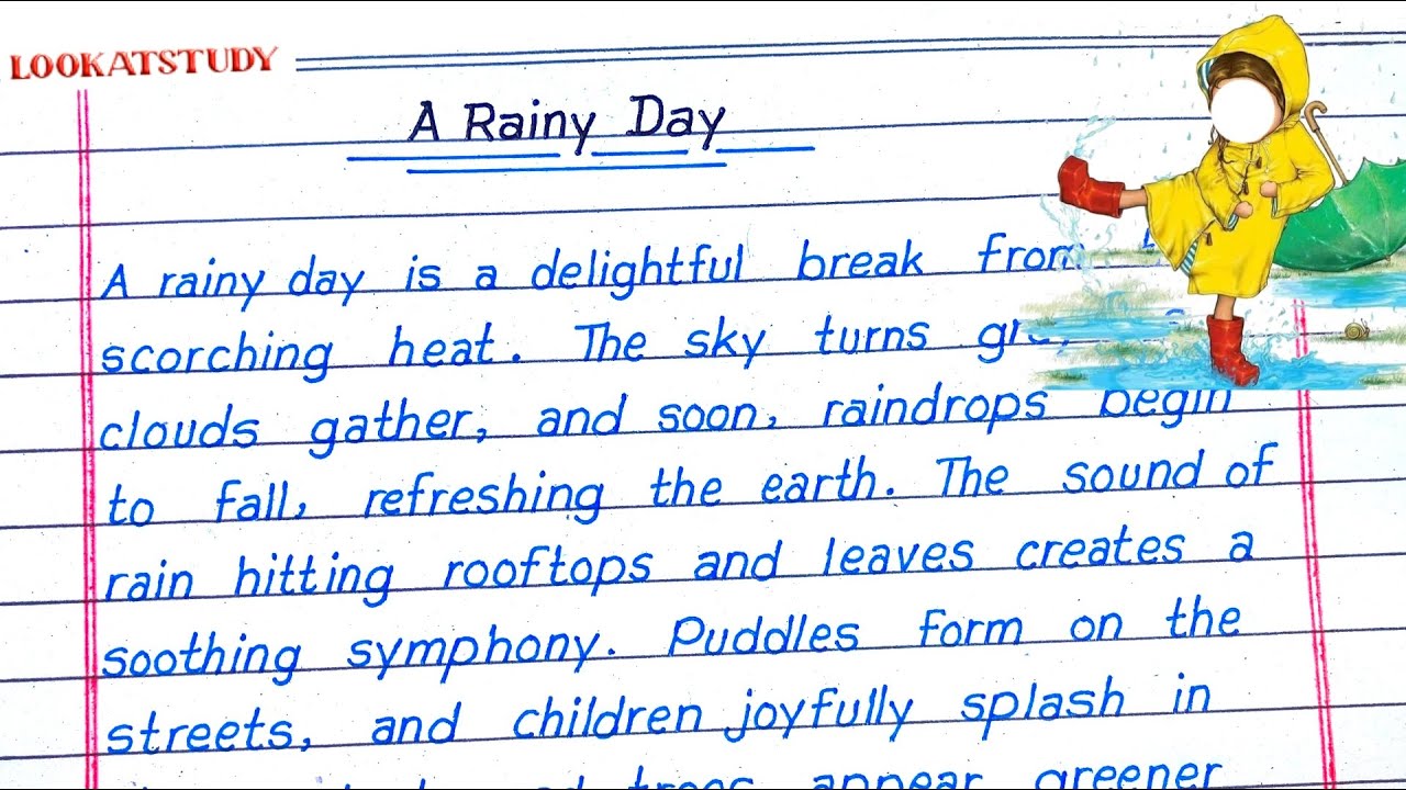 How To Writ Essay on A Rainy Day in English | rainy day essay - YouTube