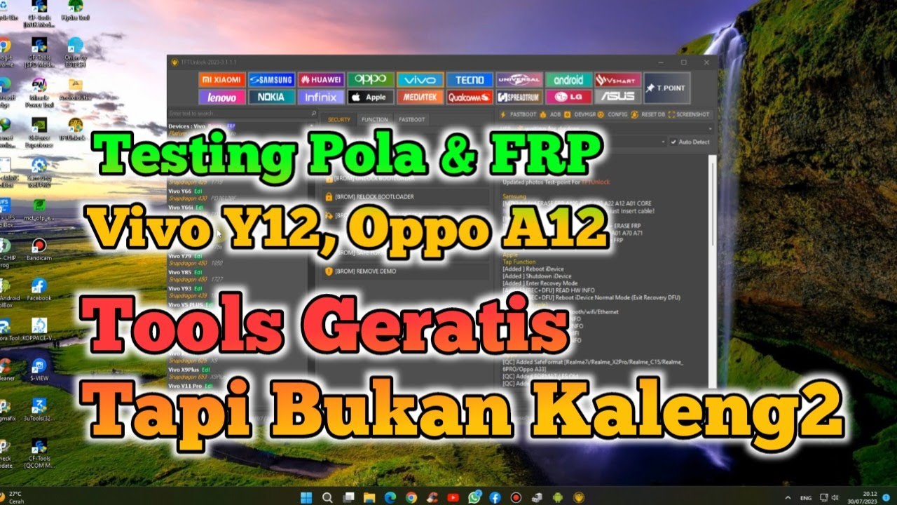 Hapus Pola, FRP Vivo Y12, Oppo A12 Via TFT-Unlock 2023 Tools Geratis ...