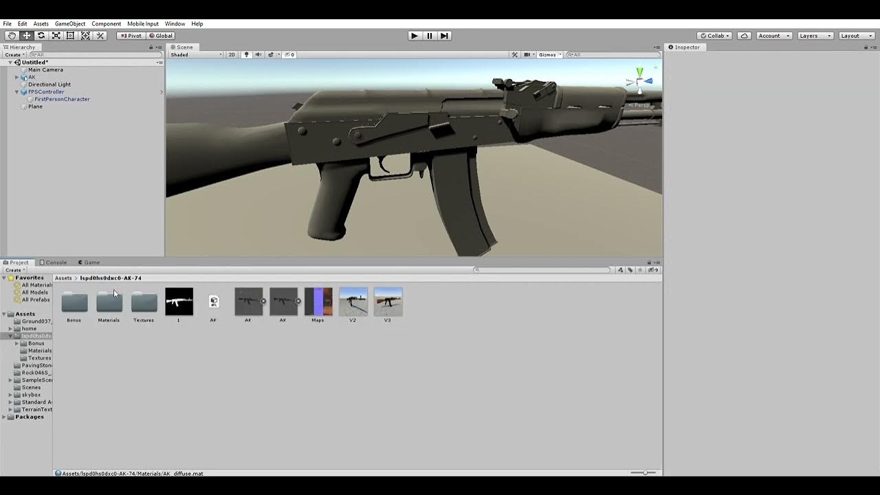 unity 3d -FPS -Skybox (type 2)-3d model -extract material-physic marital -partt(1) - YouTube