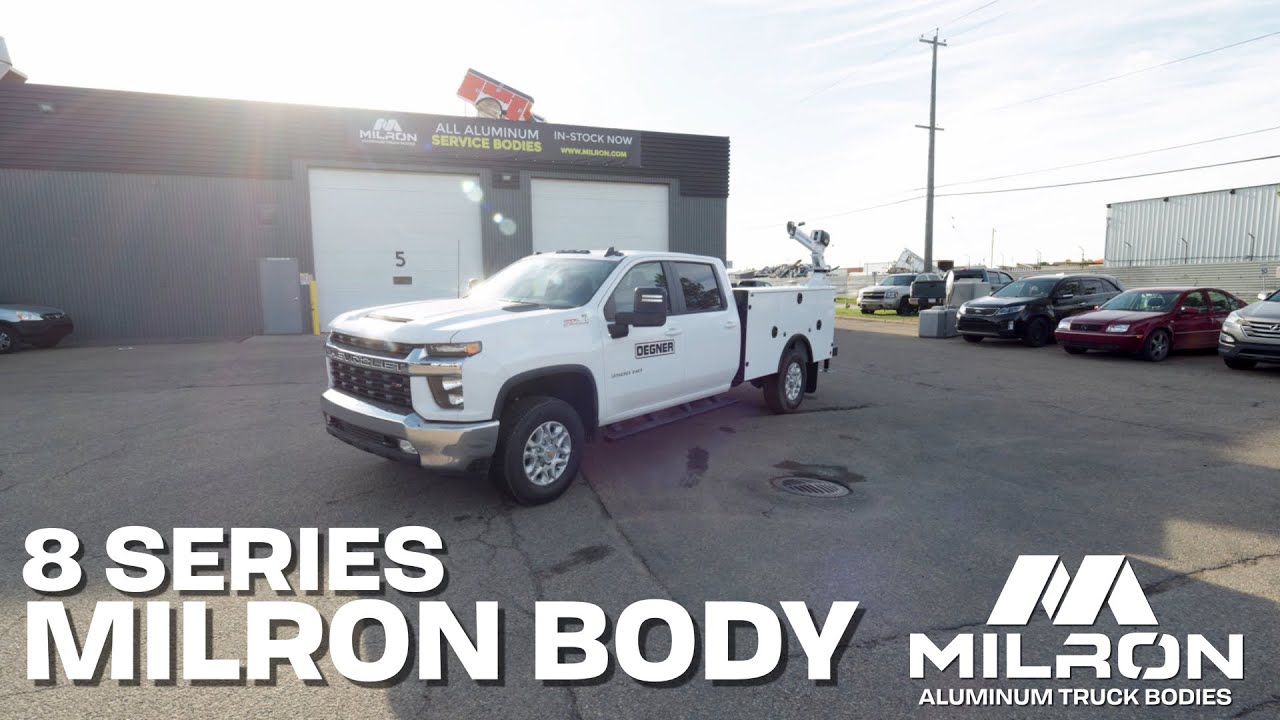 8 Foot SRW All Aluminum Crane Body | Work Truck | Milron 8 Series Crane ...