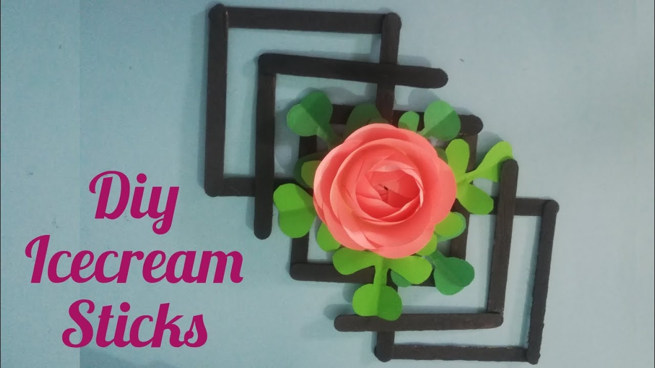 diy icecream sticks craft/ amazing craft Wall hanging office and room ...