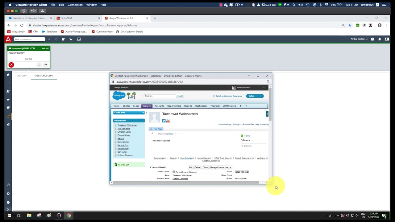 Avaya IX Digital - CRM Screen Pop External - YouTube