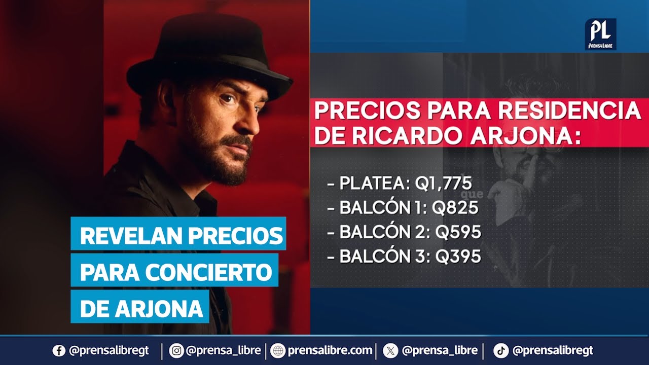 ¿Es fan de Arjona? Revelan precios para conciertos en el Teatro Nacional Miguel Ángel Asturias ...
