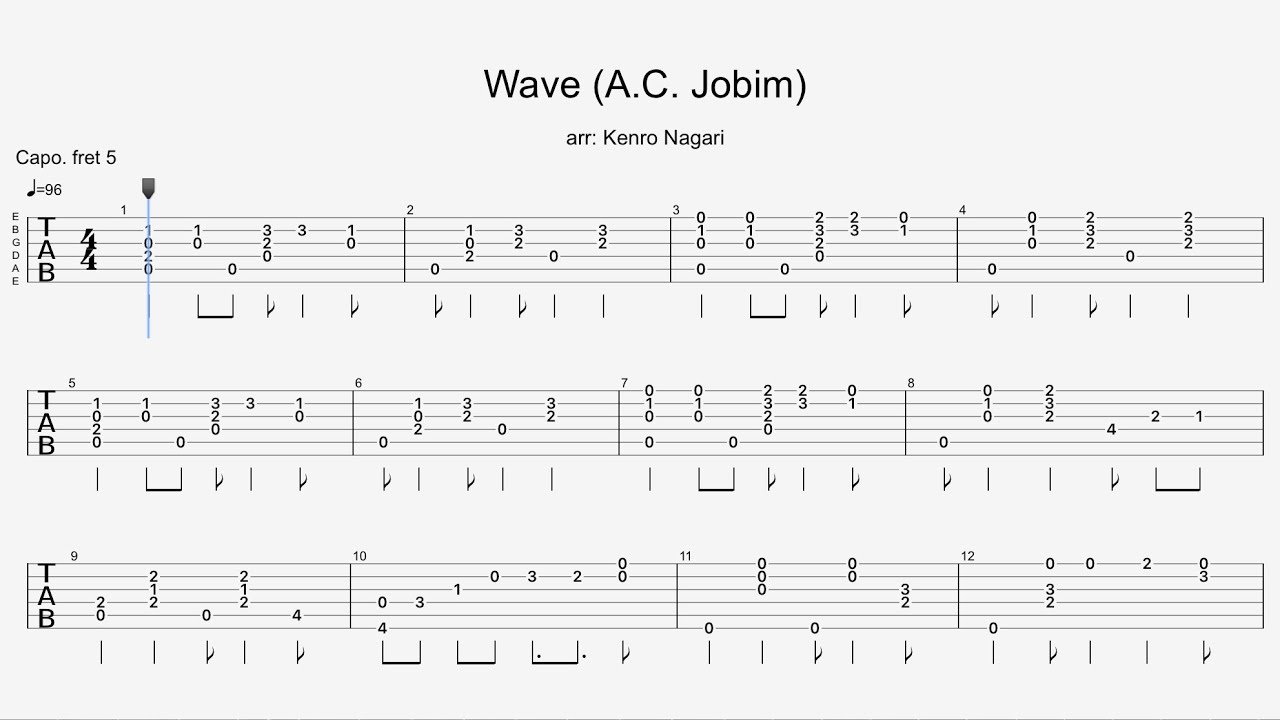 Antonio Carlos Jobim - Wave "Vou te contar" - Solo Fingerstyle Bossa ...