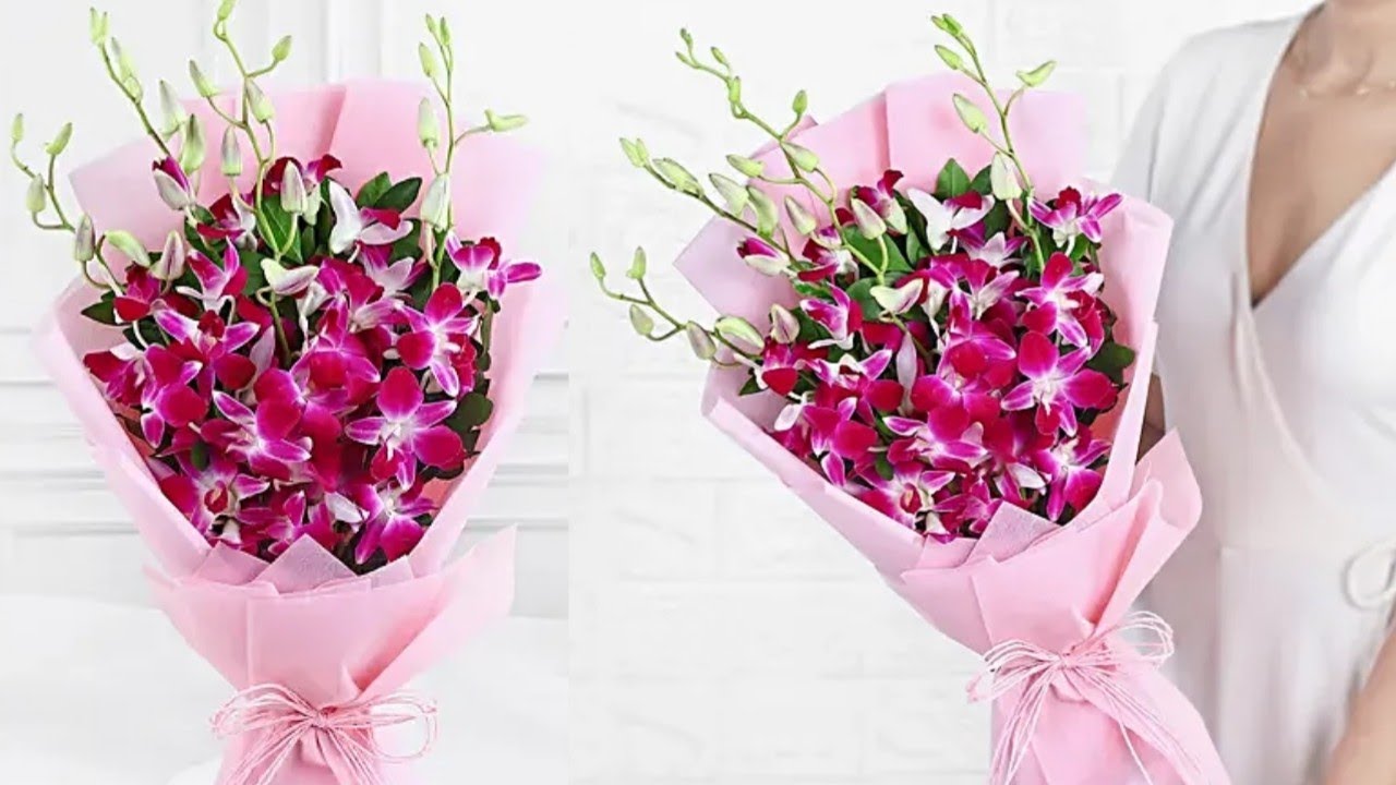 Make a STUNNING Guldasta with Fresh Orchid Flowers at Home #orchid # ...