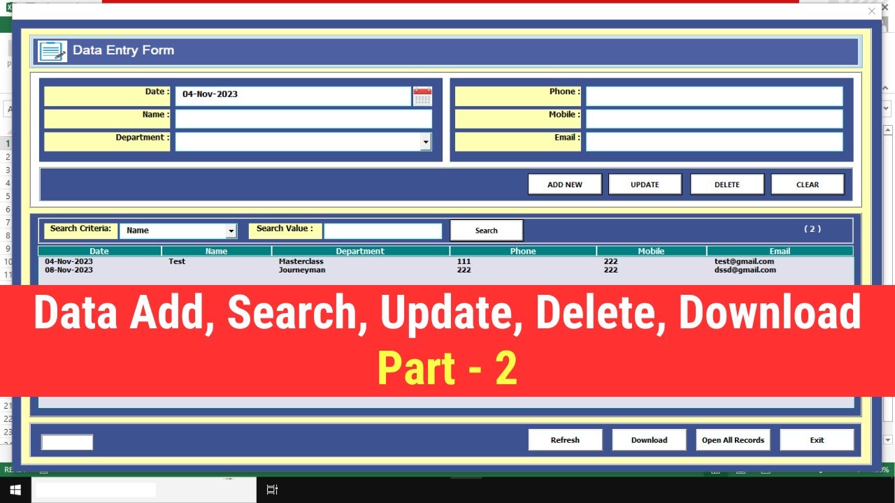 Creating Advanced Excel User Form Step By Step With Excel Vba Part 2 Youtube 9962