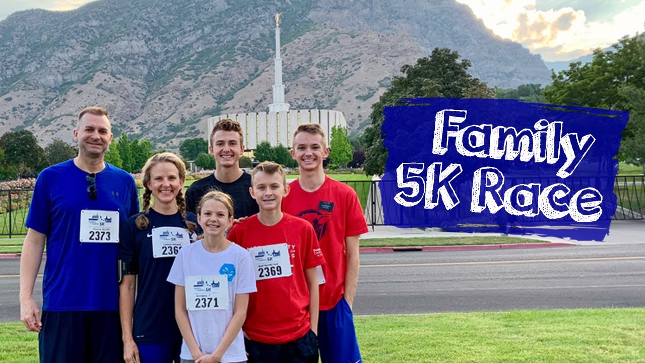 Running a 5K with the Whole Family || Temple to Temple Race - YouTube