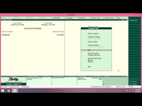 Tally vault in tally ERP 9 # change Tally vault and delete tally vault password - YouTube