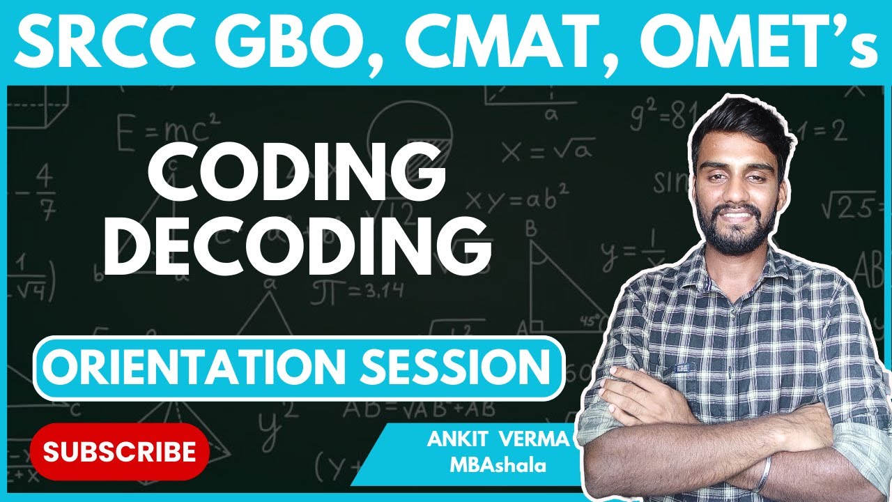 Orientation Session | Coding Decoding | Logical Reasoning | SRCC GBO ...