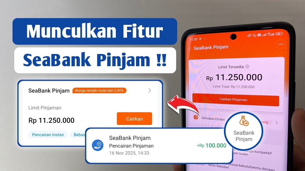 Cara Munculkan Fitur Pinjaman Online Seabank !! - YouTube