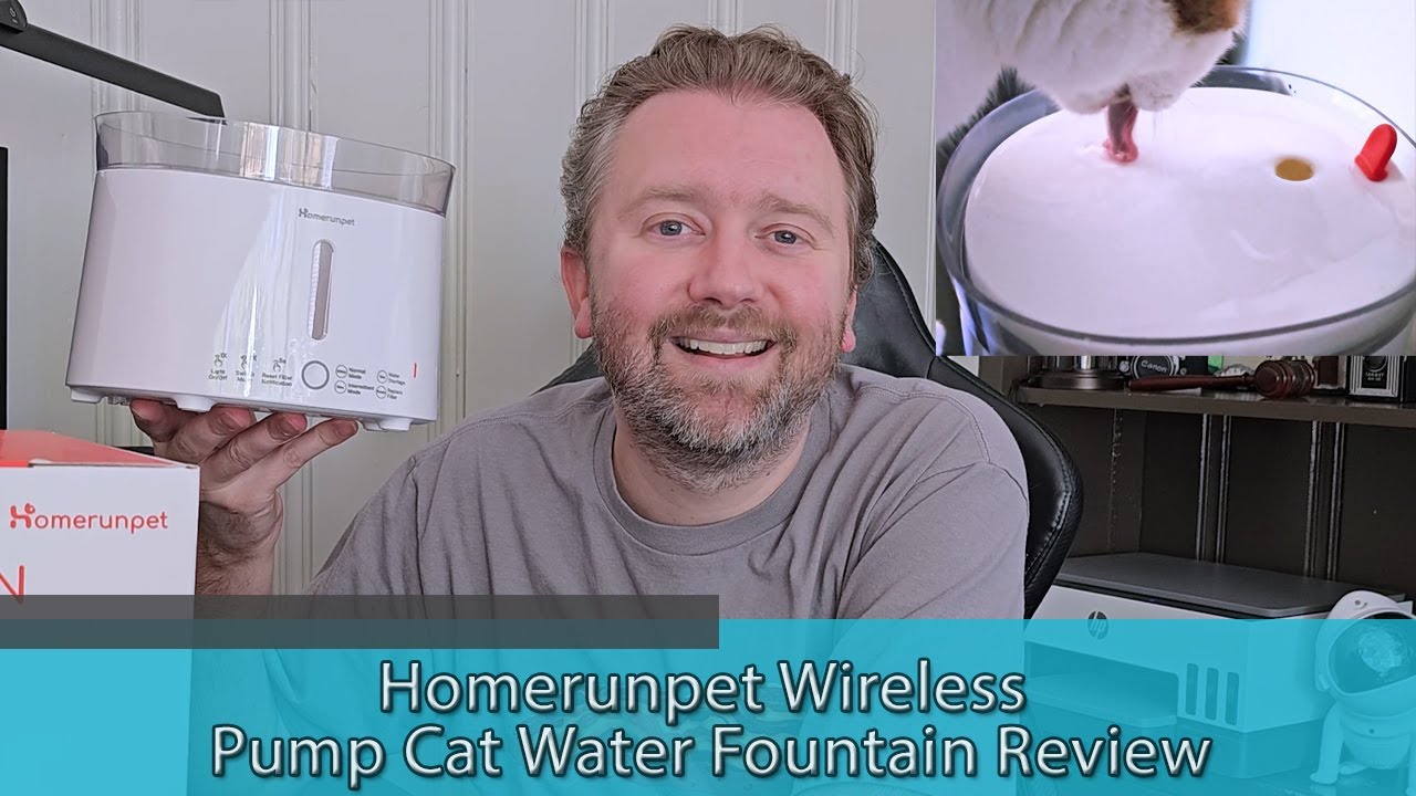 EASY TO CLEAN PET FOUNTAIN - Homerunpet Wireless Pump Cat Water ...