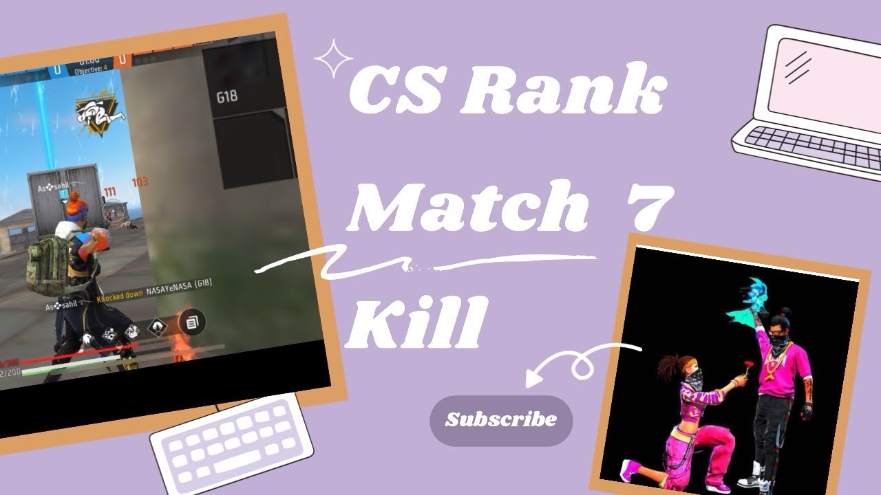CS rank match 7 kills Total kills Headshot #freefire #shorts #1vs4 # ...