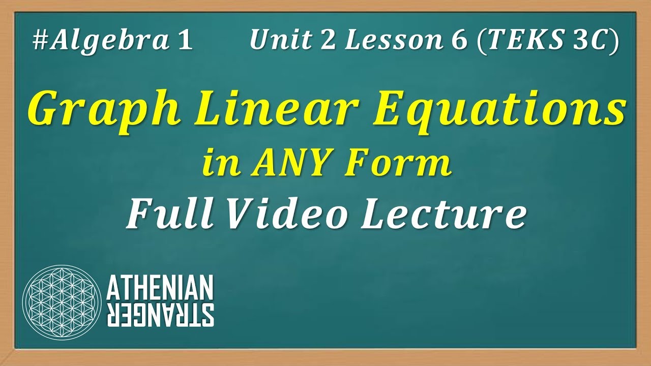 How To Graph ANY Linear Equation Unit 2 Lesson 6 Algebra 1 TEKS how-to-graph-any-linear-equation-unit-2-lesson-6-algebra-1-teks
