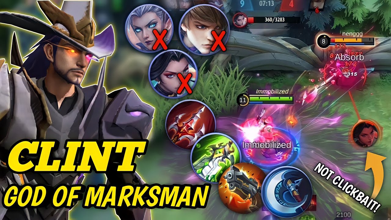 CLINT GOD OF MARKSMAN!! | CLINT BEST BUILD 2021 | BROKEN BUILD | MLBB ...