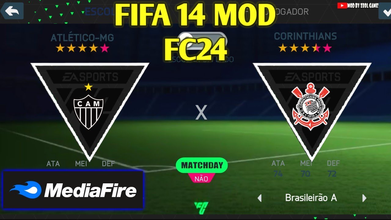 FIFA 14 MOD FC24 NOVA ATUALIZAÇÃO COM MUDANÇAS NOS JOGADORES E ...