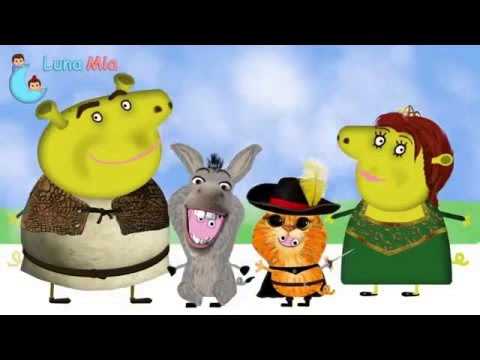 PEPPA PIG SE DISFRAZA DE LOS PERSONAJES DE SHREK - YouTube