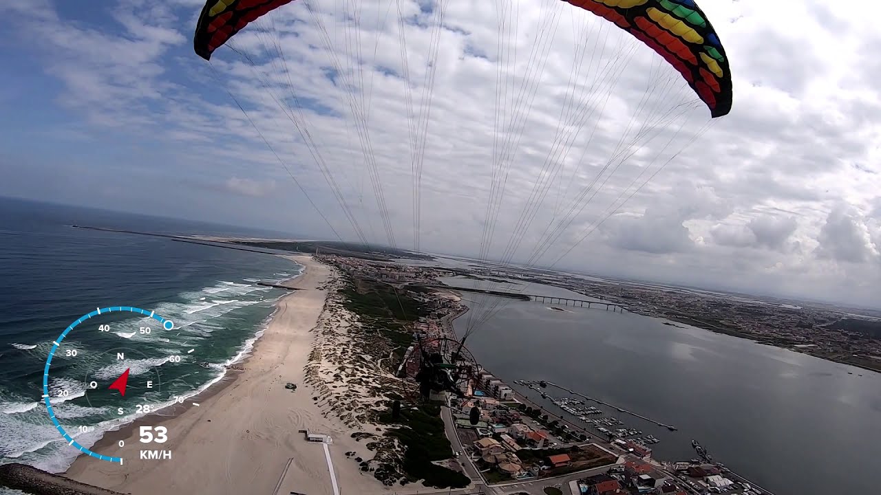 Voando paratrike " Condor" entre Costa Nova e Barra Aveiro Portugal ...