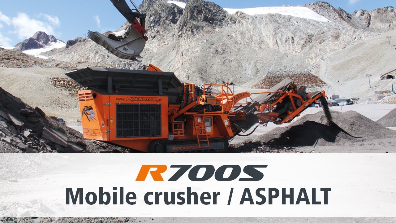 Crushing Asphalt Rockster Impact Crusher R700S / Asphalt brechen ...