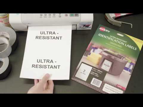 Avery Ultra-Resistant Outdoor Labels - YouTube