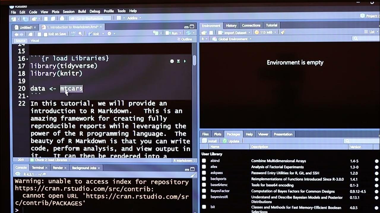 R Tutorial 001: Introduction to RMarkdown - YouTube