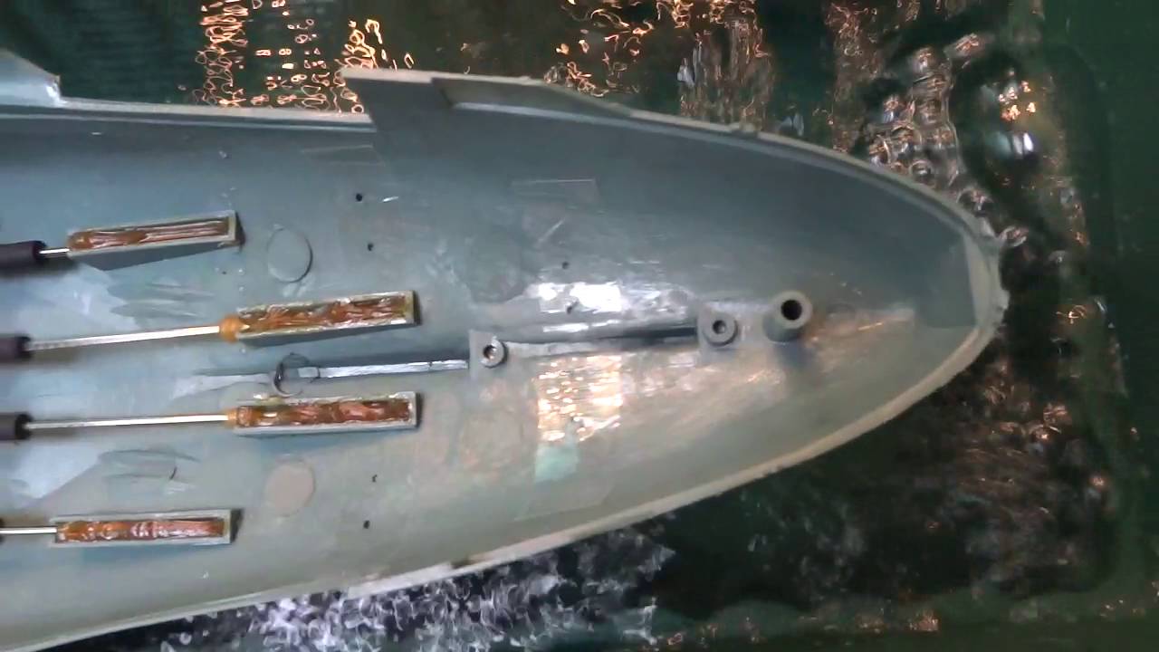 Yamato Battleship 1/350 RC first test - YouTube