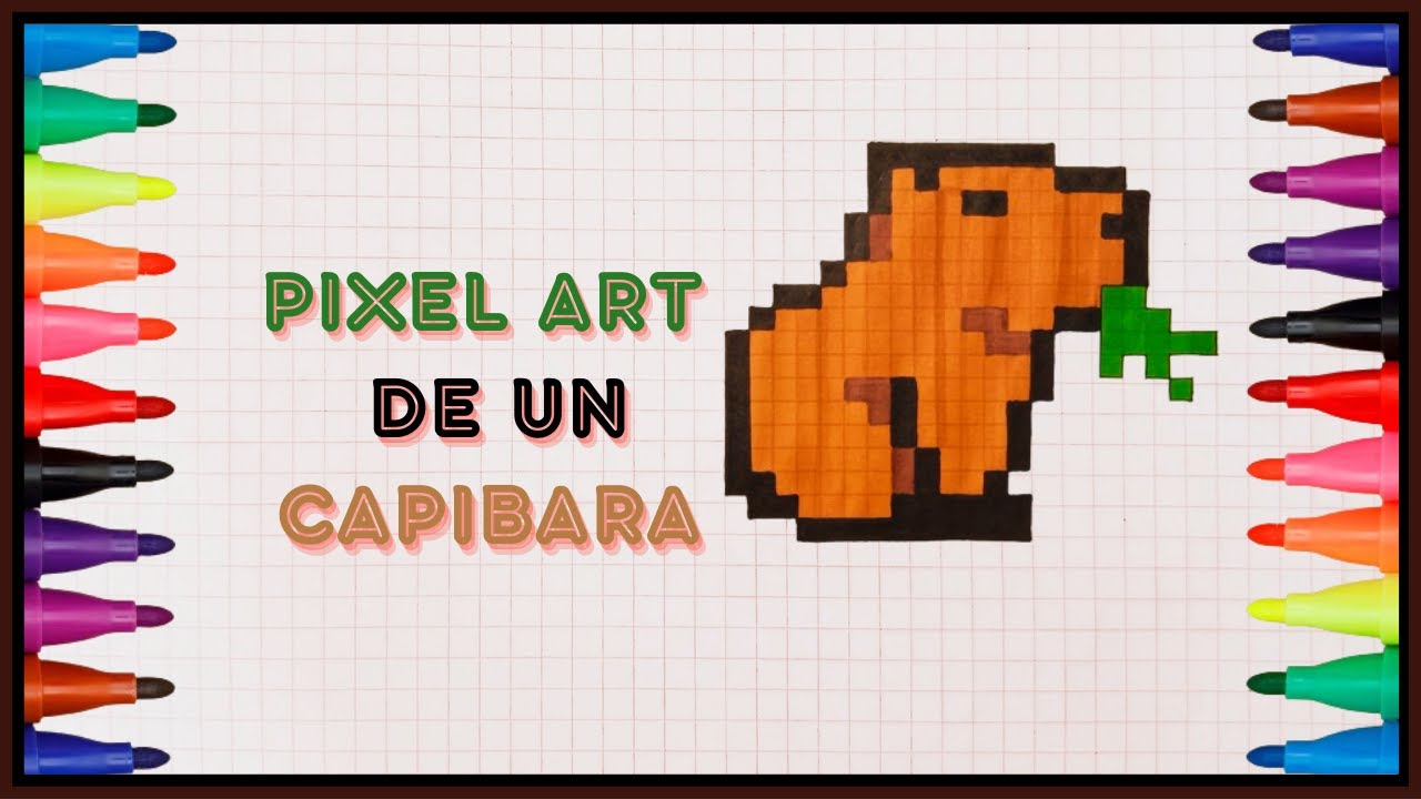 Como dibujar a un CAPIBARA en pixel art - YouTube
