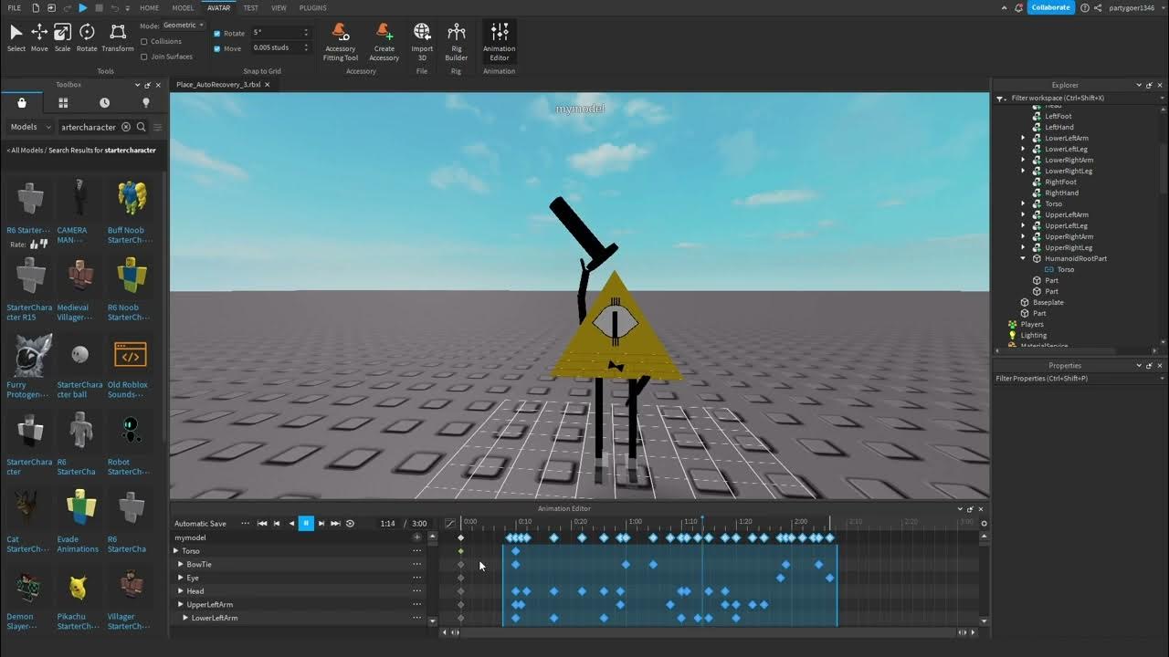 bill cipher stop motion type animation | ROBLOX - YouTube