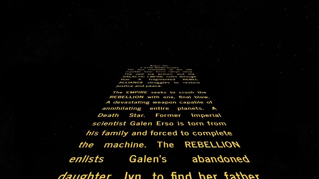 Rogue One intro crawl - YouTube