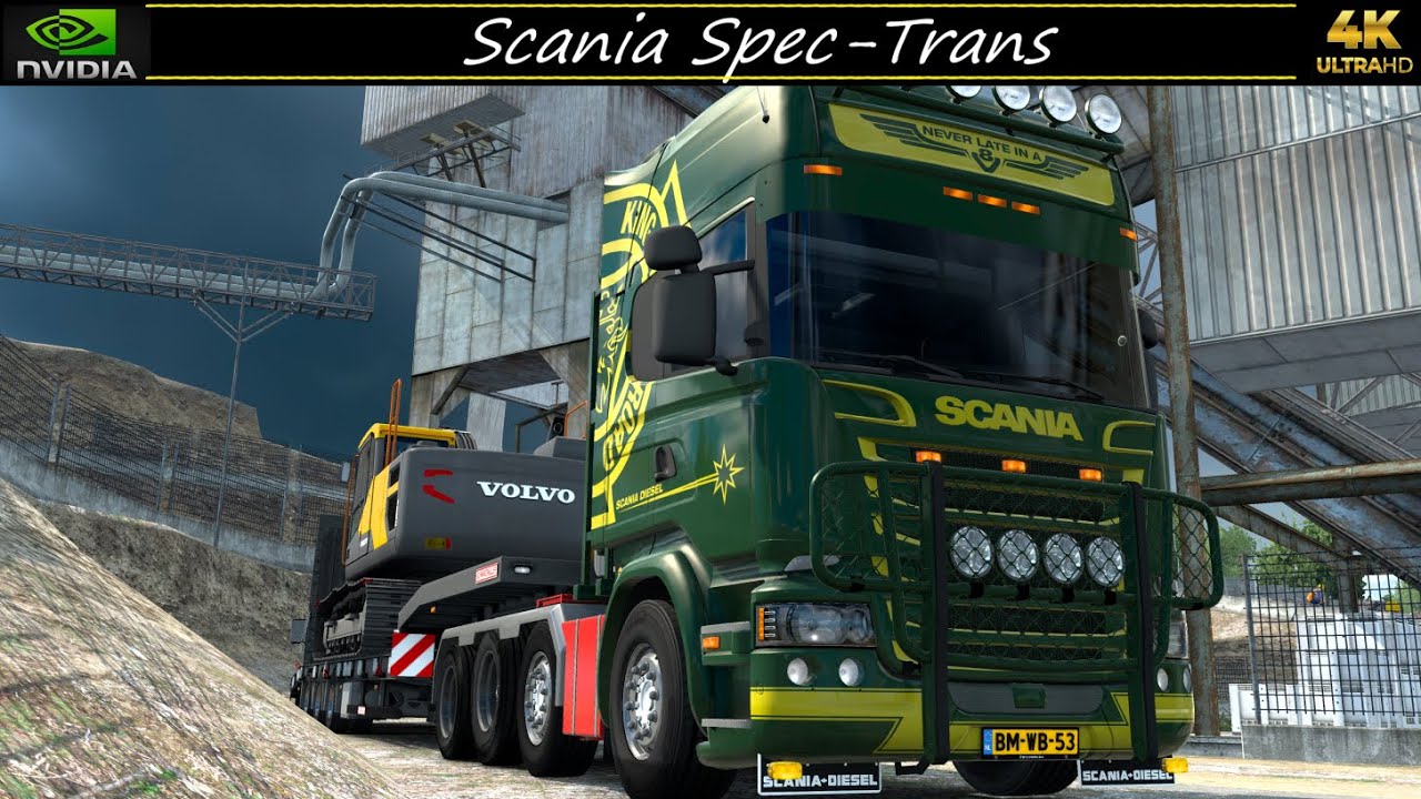 *Scania Spec TransGroup Mega Mod* Volvo EC220E Haul Le Mans to Rennes ...