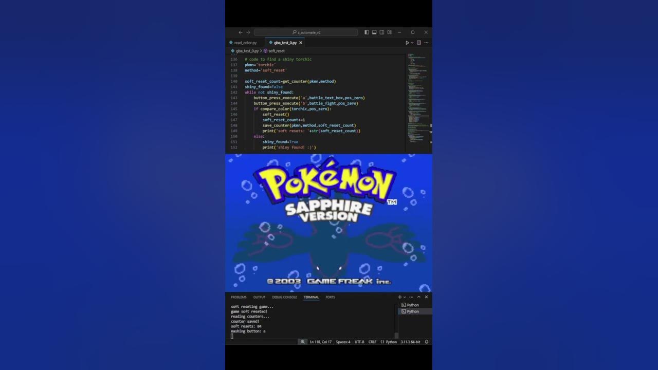Hice un bot en Python para conseguir Pokémon Shiny automáticamente en Pokémon Ruby and Sapphire ...