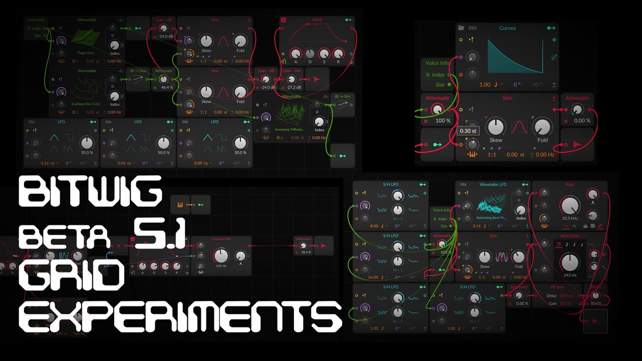 BITWIG 5.1 Beta: Six Voice Stack GRID Experiments - YouTube