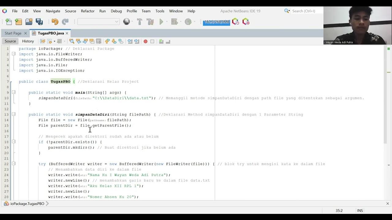 Tugas PBO, Materi Operasi File dan Input Output - YouTube