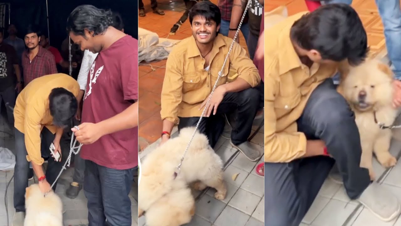 Anand Devarakonda Playing With Dog During Baby Movie Shooting | MS ...