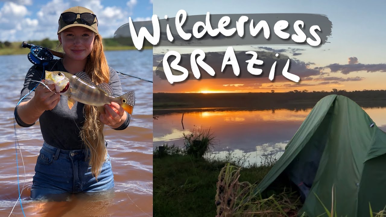 WILD CAMPING BRAZIL: Fishing for Peacock Bass on fly, wet wading ...