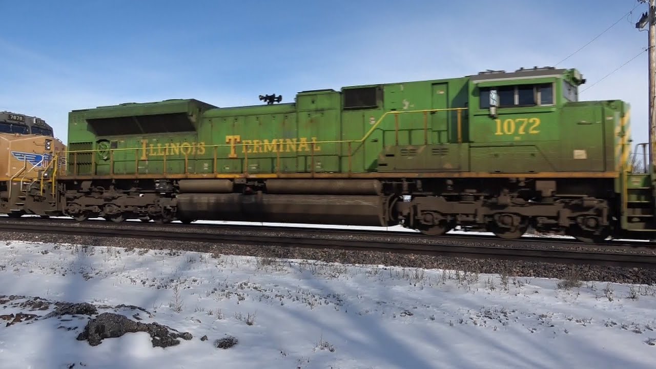 LARGE CRANE VIEW AND NS HERITAGE POWER! Two mixed freights and two stack trains. Drone views ...